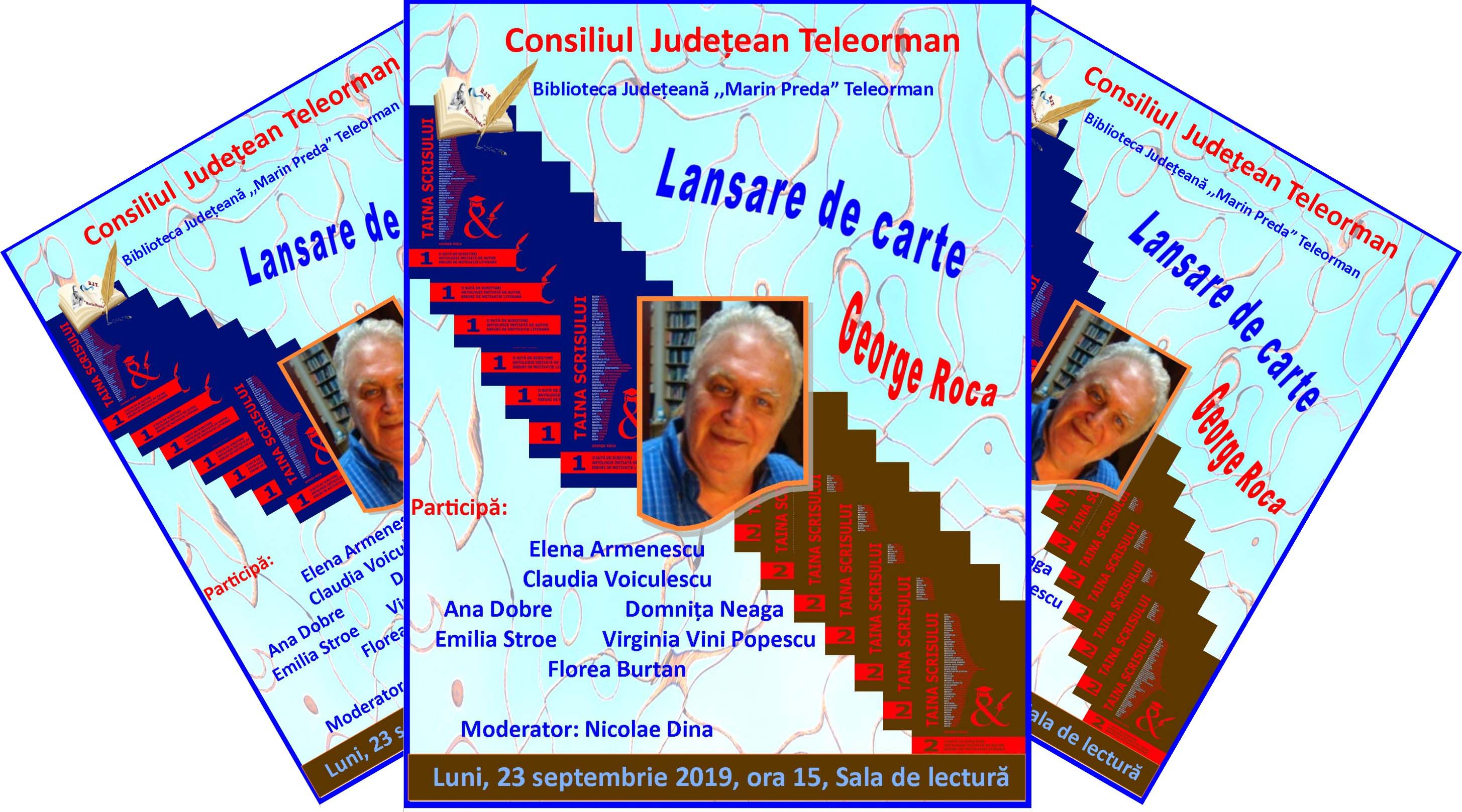 Taina scrisului. Lansare de carte la Biblioteca Judeţeană Marin Preda ...